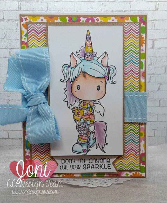Unicorn & Rainbow Clear Stamp Set PREORDER – C.C. Designs Rubber Stamps