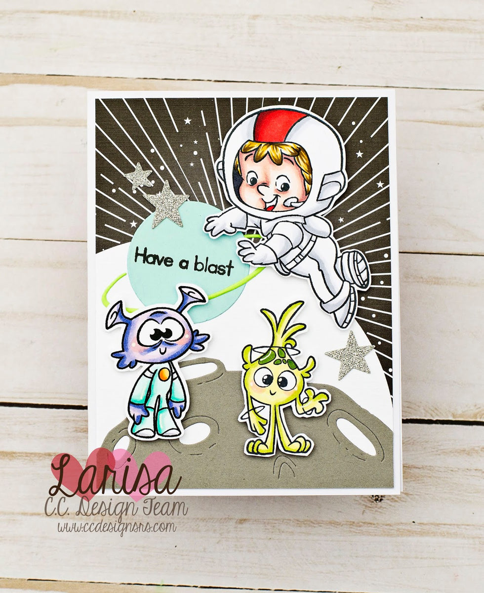 Astronaut & Aliens – C.C. Designs Rubber Stamps
