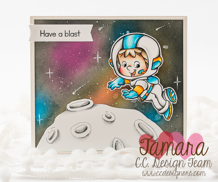 Astronaut & Aliens – C.C. Designs Rubber Stamps