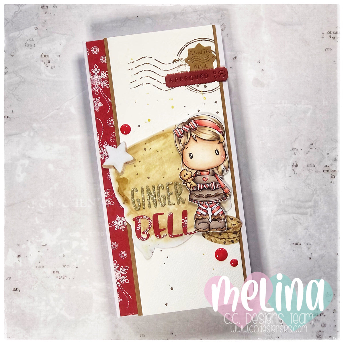Gingerbread Swissie 🍪 C.C. Designs 🍪 – C.C. Designs Rubber Stamps