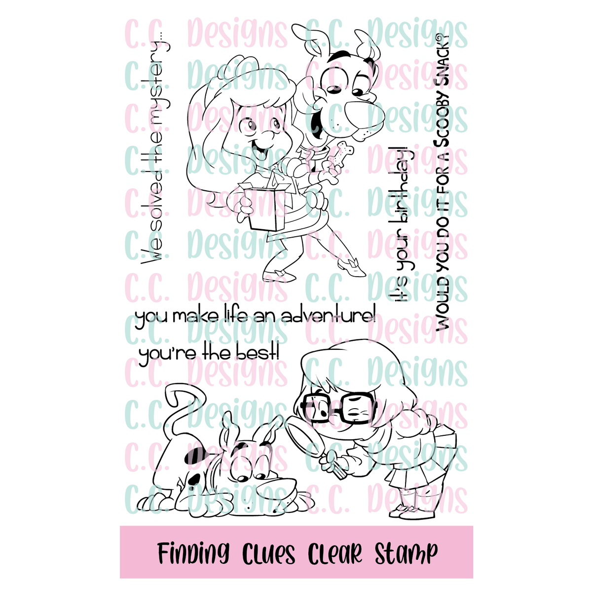 Finding Clues Clear Stamp Set – C.C. Designs Rubber Stamps