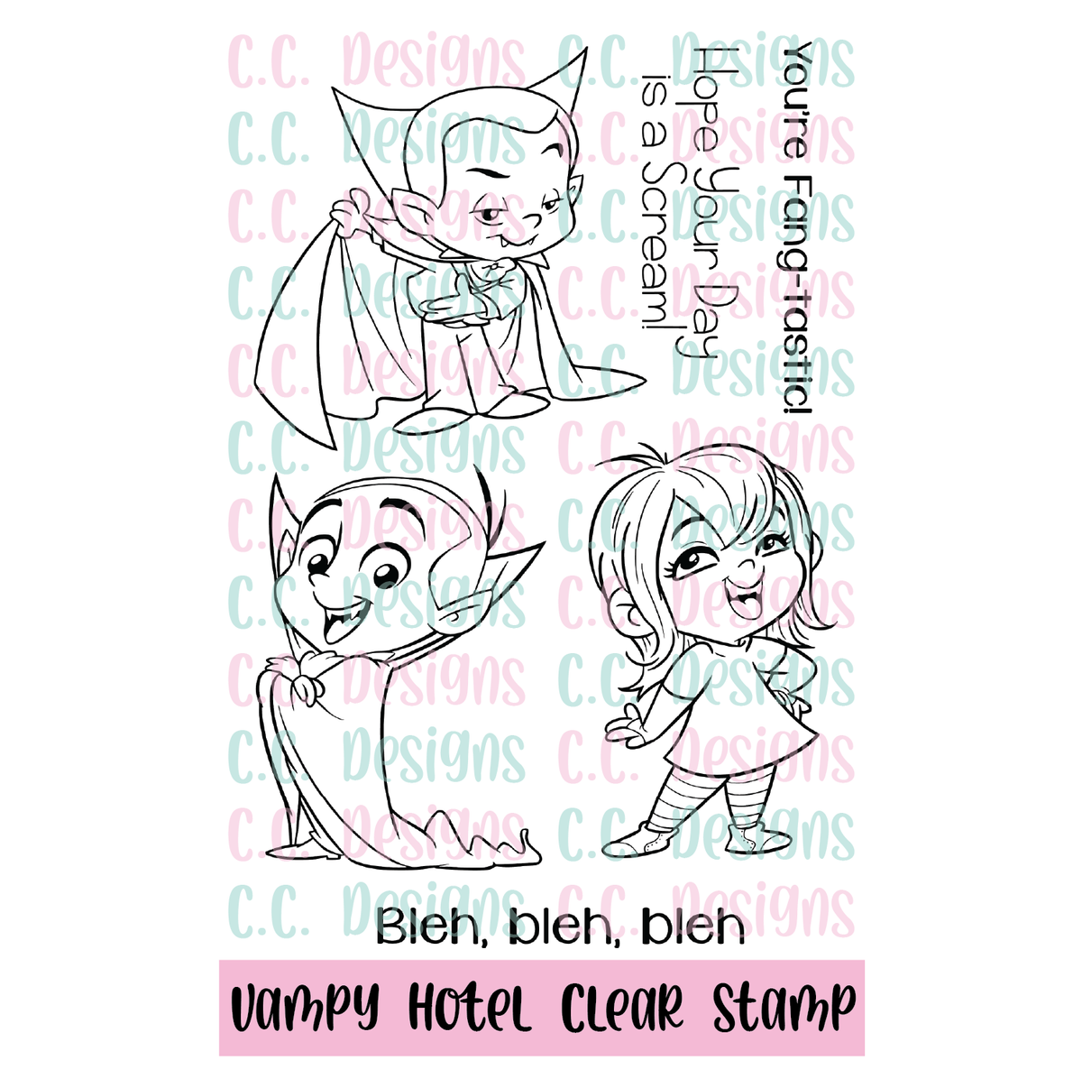 *NEW Vampy Hotel Stamp Set – C.C. Designs Rubber Stamps
