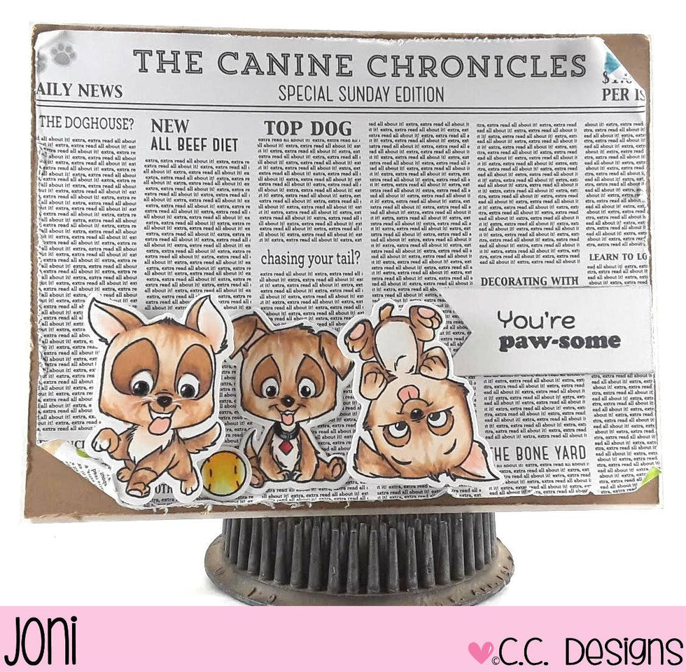 Puppy Power Clear Stamp Set – C.C. Designs Rubber Stamps