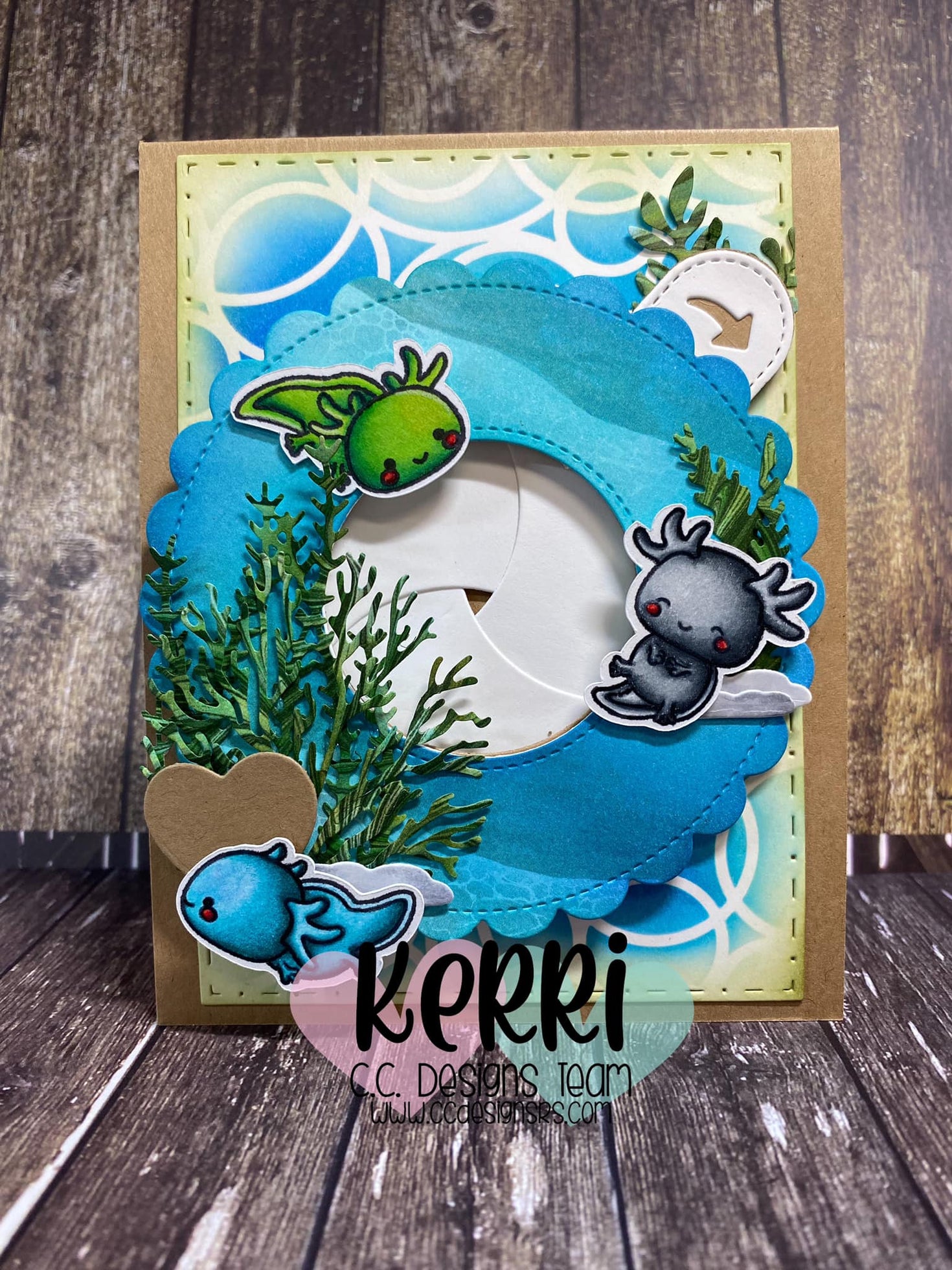 Axolotl Clear Stamp Set – C.C. Designs Rubber Stamps