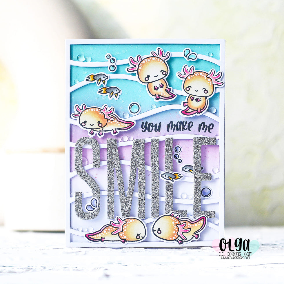 Axolotl Clear Stamp Set – C.C. Designs Rubber Stamps