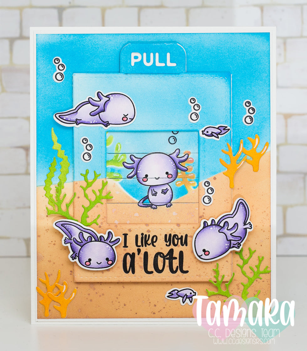 Axolotl Clear Stamp Set – C.C. Designs Rubber Stamps