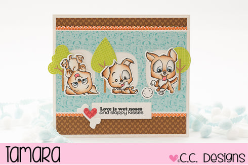 Puppy Power Clear Stamp Set – C.C. Designs Rubber Stamps