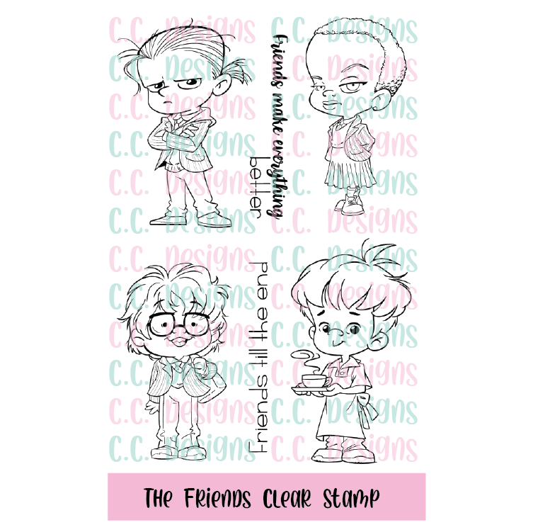 The Friends Clear Stamp Set – C.C. Designs Rubber Stamps