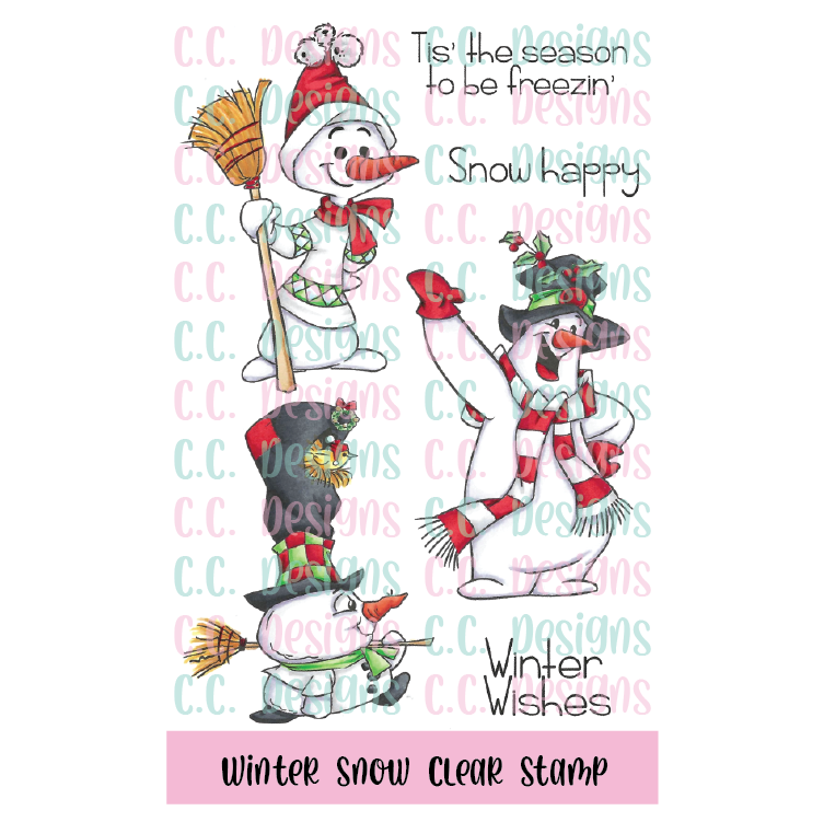 Winter Snow Clear Stamp Set – C.C. Designs Rubber Stamps